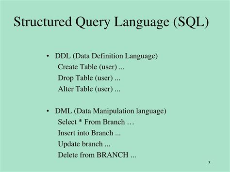 Ppt Structured Query Language Sql Powerpoint Presentation Free Download Id1745940