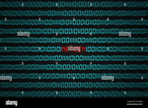 Red Word Netizen Hidden In The Middle Of A Binary Code Sequence Stock