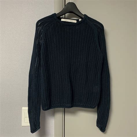 유니클로 여성 썸머 그물 세미크롭 여름 니트 L 헬로마켓