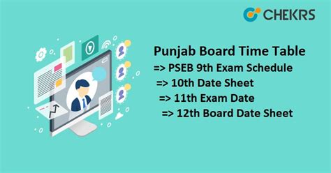 PSEB Th Date Sheet Download Punjab Class Exam Time Table Download