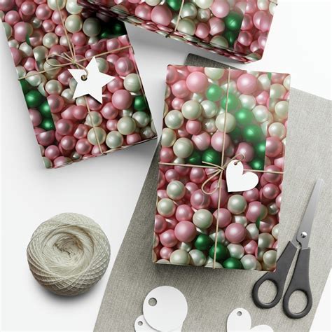 T Wrap Pink Green Pearl Ivy Christmas Paraphernalia Birthday Probate
