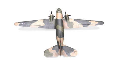 Douglas AC Spooky Gunship Low Poly PBR D TurboSquid