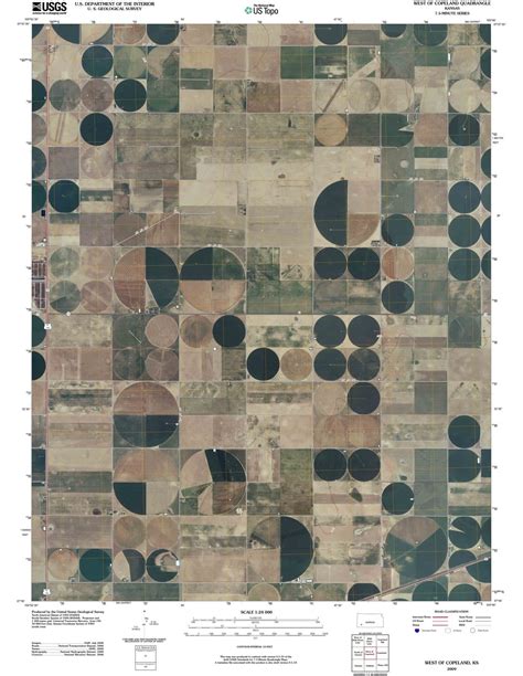 2009 West Of Copeland Ks Kansas Usgs Topographic Map Historic