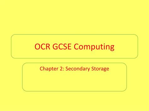 PPT OCR GCSE Computing PowerPoint Presentation Free Download ID