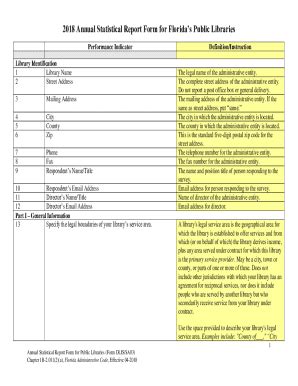 Fillable Online Annual Statistical Report Form For Florida S