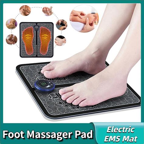 1 Pack Electric Ems Foot Massager Pad Portable Foldable Massage Mat