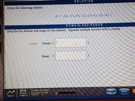 solved relation given the following relation s 2 1 0