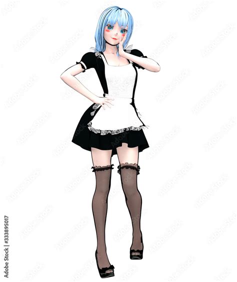 Japanese 3d Anime Girl Stock Illustration Adobe Stock