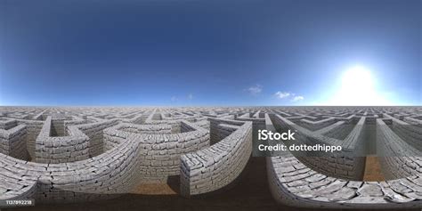 8k Hdri 지도 구형 환경 파노라마 배경 높은 콘트라스트 야외 조명 푸른 하늘 아래 거 대 한 미로와 풍경 360도 촬영에 대한 스톡 사진 및 기타 이미지 Istock