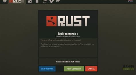 Rust Steam Auth Timeout Easy Fixes
