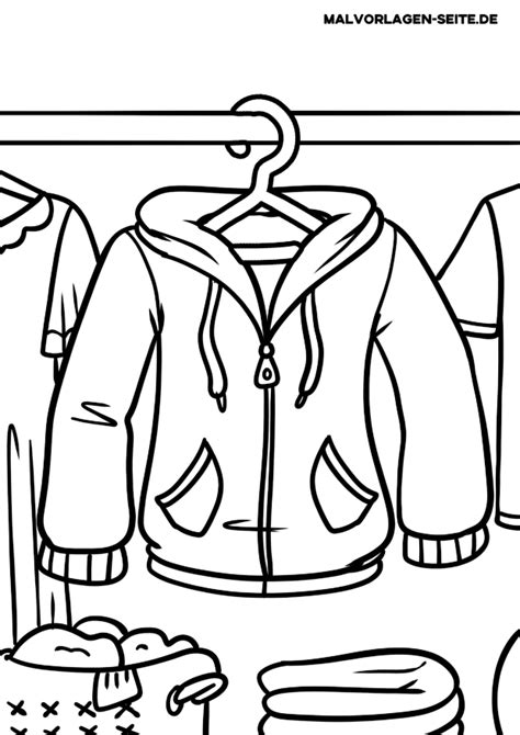Malvorlage Kleidung Jacke Ausmalbilder Kostenlos Herunterladen