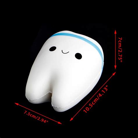 Cute Tooth Jumbo Squishy Slow Rising Squeeze Stres Vicedeal