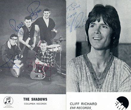 Cliff Richard The Shadows Autographs Cliff Richard The Shadows S And S