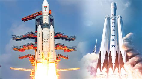 In Pics ISRO S GSLV Mark III Vs SpaceX Falcon Heavy Rocket