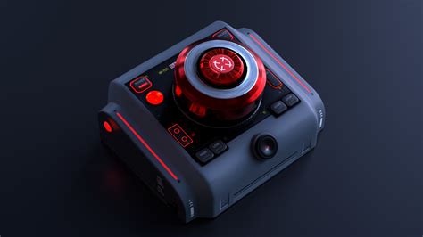 Scifi Red Button V2 3d Model Turbosquid 2134857