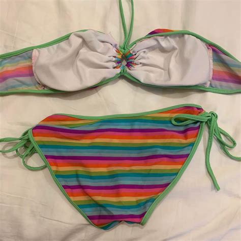 Rainbow Bikini With Padding Womens Fashion Swimwear Bikinis