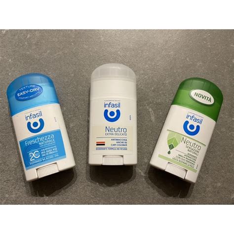 現貨 義大利 Infasil 最新推出 綠色精油體香膏～ 三款體香膏 24h持久 50ml 蝦皮購物