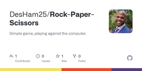 GitHub DesHam Rock Paper Scissors Simple Game Playing Against The Computer