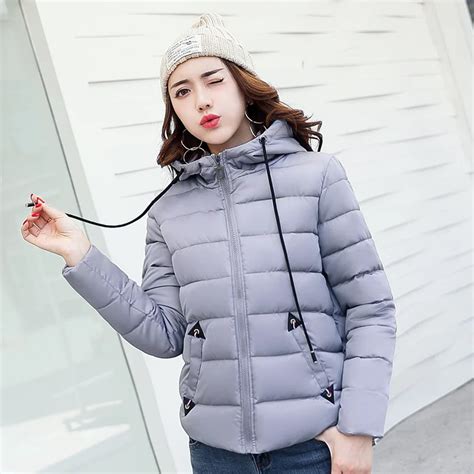 2017 New Fashion Women Autumn Winter Hooded Jackets Casual Cotton Coat