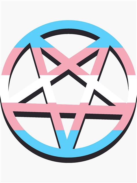 Trans Pride Pentagram Sticker For Sale By Xompeii Redbubble