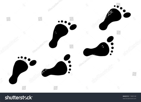 Footprints Illustration Silhouette Stock Illustration 11900149