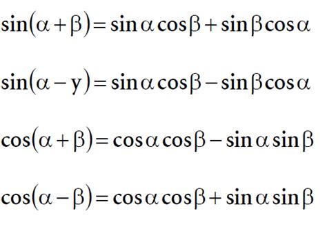 Addition And Subtraction Formulas