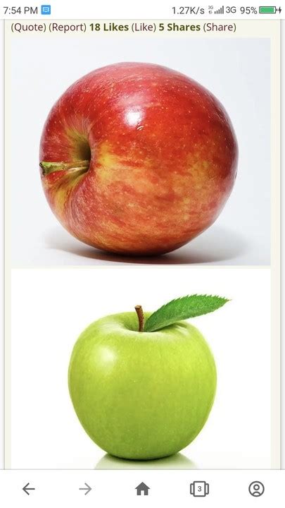 The Only Difference Between Red And Green Apple Food Nigeria