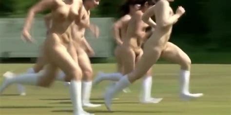 Playful Japanese Bimbos Run Around The Soccer Field Completely Naked Tnaflix