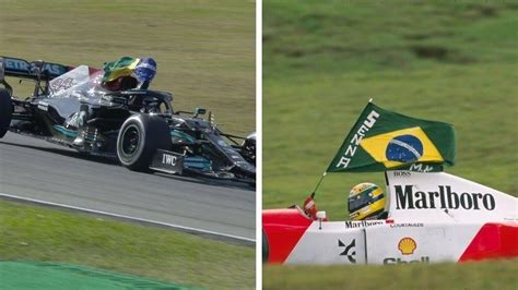 Hamilton vence em São Paulo pega bandeira do Brasil e homenageia Senna