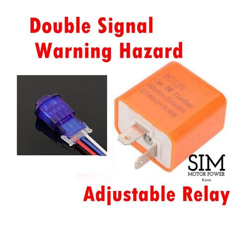 Flasher Signal Motor Adjustable LED Blinker Relay Hazard Double Signal Switch On Off EX5 LC135