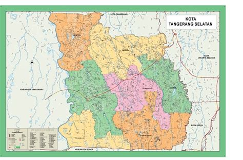 Jual Peta Kota Tangerang Selatan Lembaran Jakarta Barat DEPO SUKSES Tokopedia