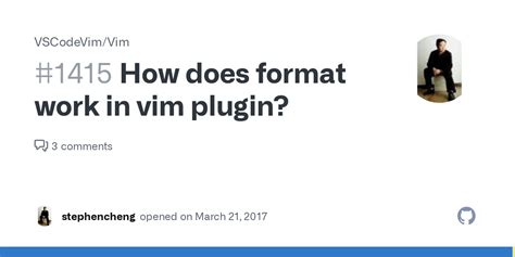 How Does Format Work In Vim Plugin Issue 1415 VSCodeVim Vim GitHub