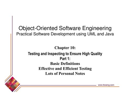 Ppt Object Oriented Software Engineering Practical Software Development Using Uml And Java