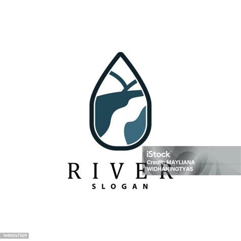 강 로고 디자인 리버 크릭 벡터 산과 자연의 조합과 리버 사이드 일러스트 레이 션 제품 브랜드 0명에 대한 스톡 벡터 아트 및 기타 이미지 Istock