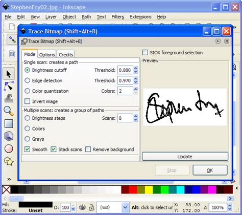 My Technical Blog How To Vectorize Your Signature With Inkscape