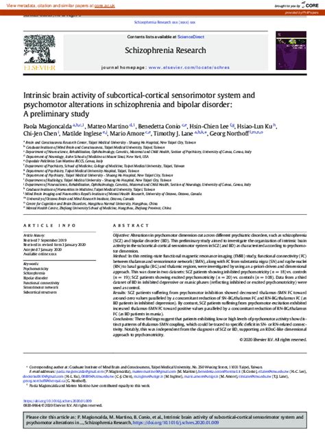 Pdf Intrinsic Brain Activity Of Subcortical Cortical Sensorimotor