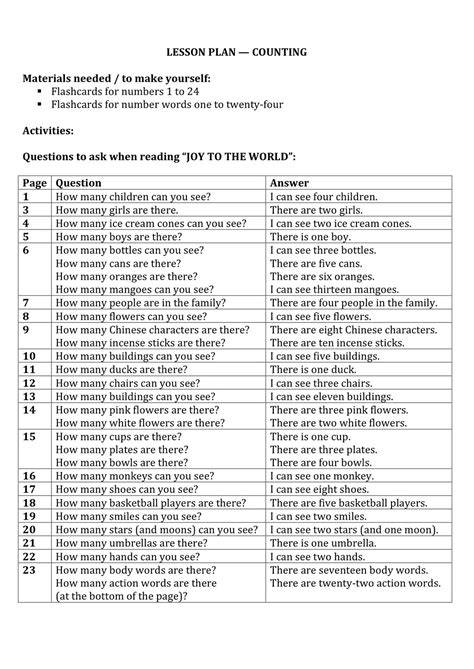 Joy To The World Counting