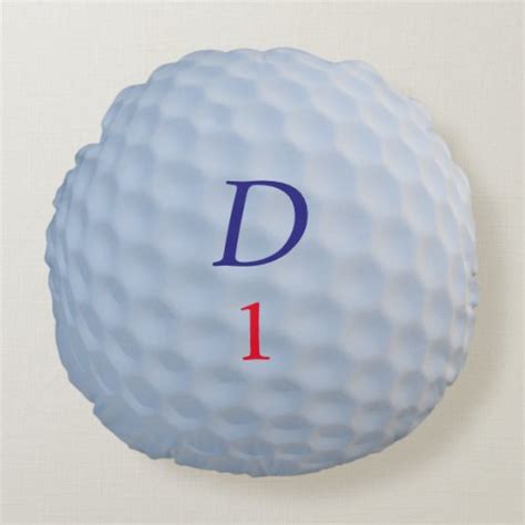 Funny Golf Ball Dimpled Round Pillow Zazzle