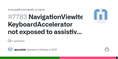 Navigationviewitems Keyboardaccelerator Not Exposed To Assistive Tools