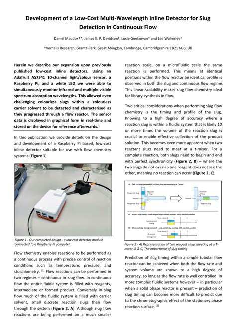 Pdf Development Of A Low Cost Multi Wavelength Inline Detector For
