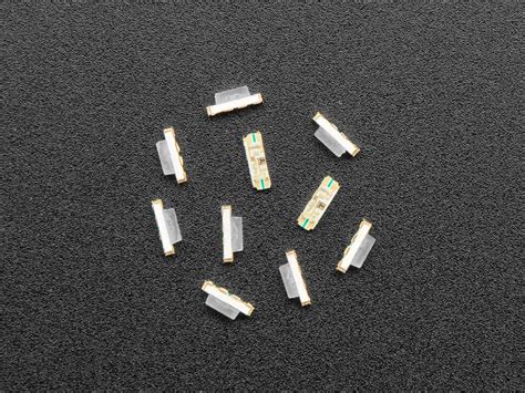 Neopixel Addressable Rgb Leds Slim Flat 3 2mm X 1 0mm 10 Pack [sk6812 Ec3210f] Id 4892