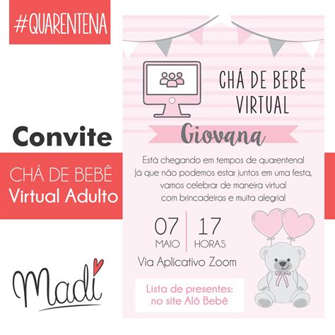 Convite Cha De Bebe Virtual 08 07 17 As 15 00 H Local