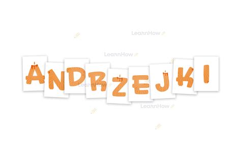 Litery Dekoracyjne ANDRZEJKI A4 Learnhow Pl