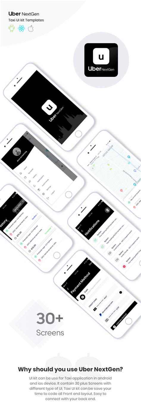 Uber NextGen React Native UI Kit Template Code Market