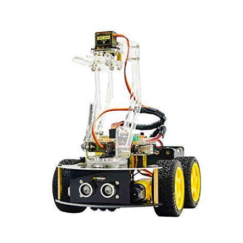 KEYESTUDIO 4WD Bluetooth Smart Car Robot Arm Building Starter Kit For Arduino For Uno R3
