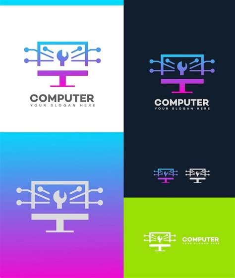 Premium Vector Computer Hardware Logo