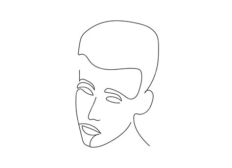 Premium Vector Man Continuous Line Art Illustration