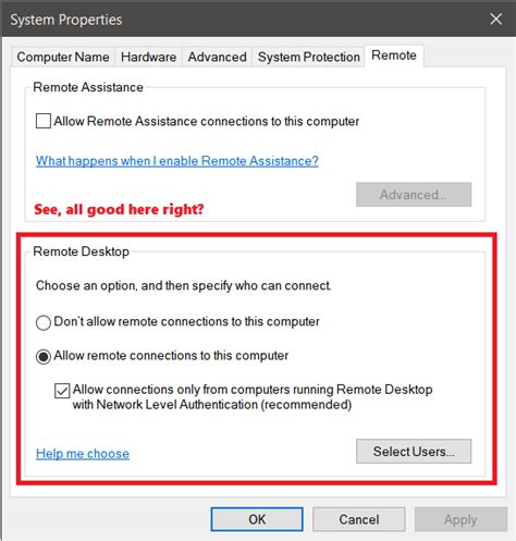 Noconfiguration Remote Desktop Connection