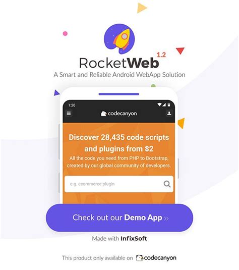 RocketWeb Configurable Android WebView App Template Code Market