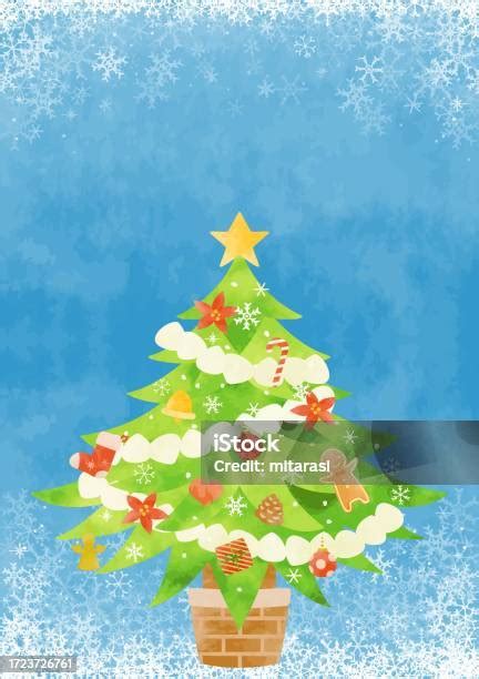 Beautiful Christmas Tree Snow Background 90向量圖形及更多pinaceae圖片 Pinaceae